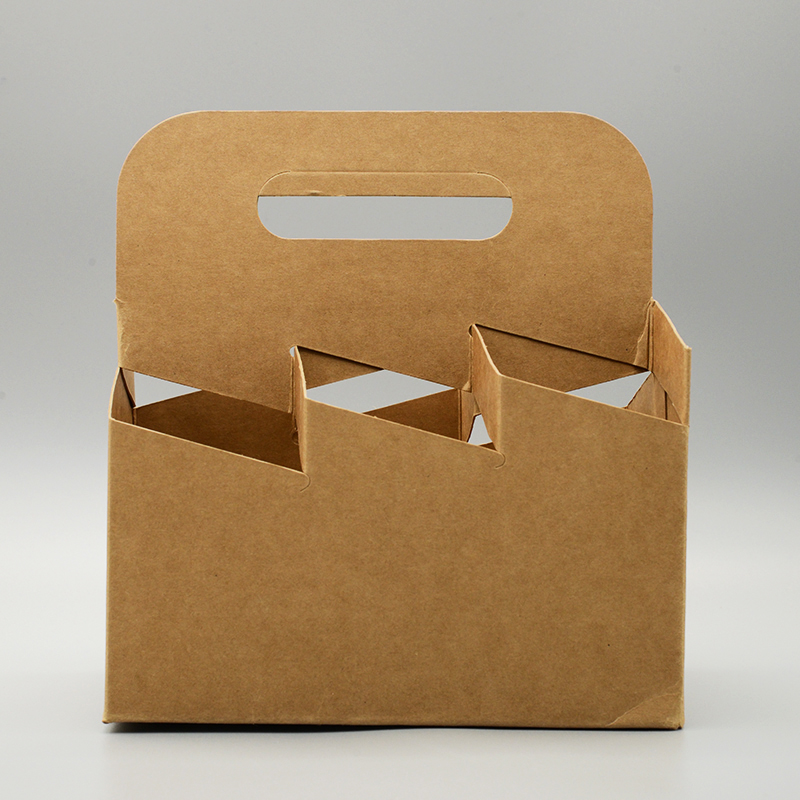 Wholesale ECO Friendly milk bubble Tea tote hand carry box with logo ...