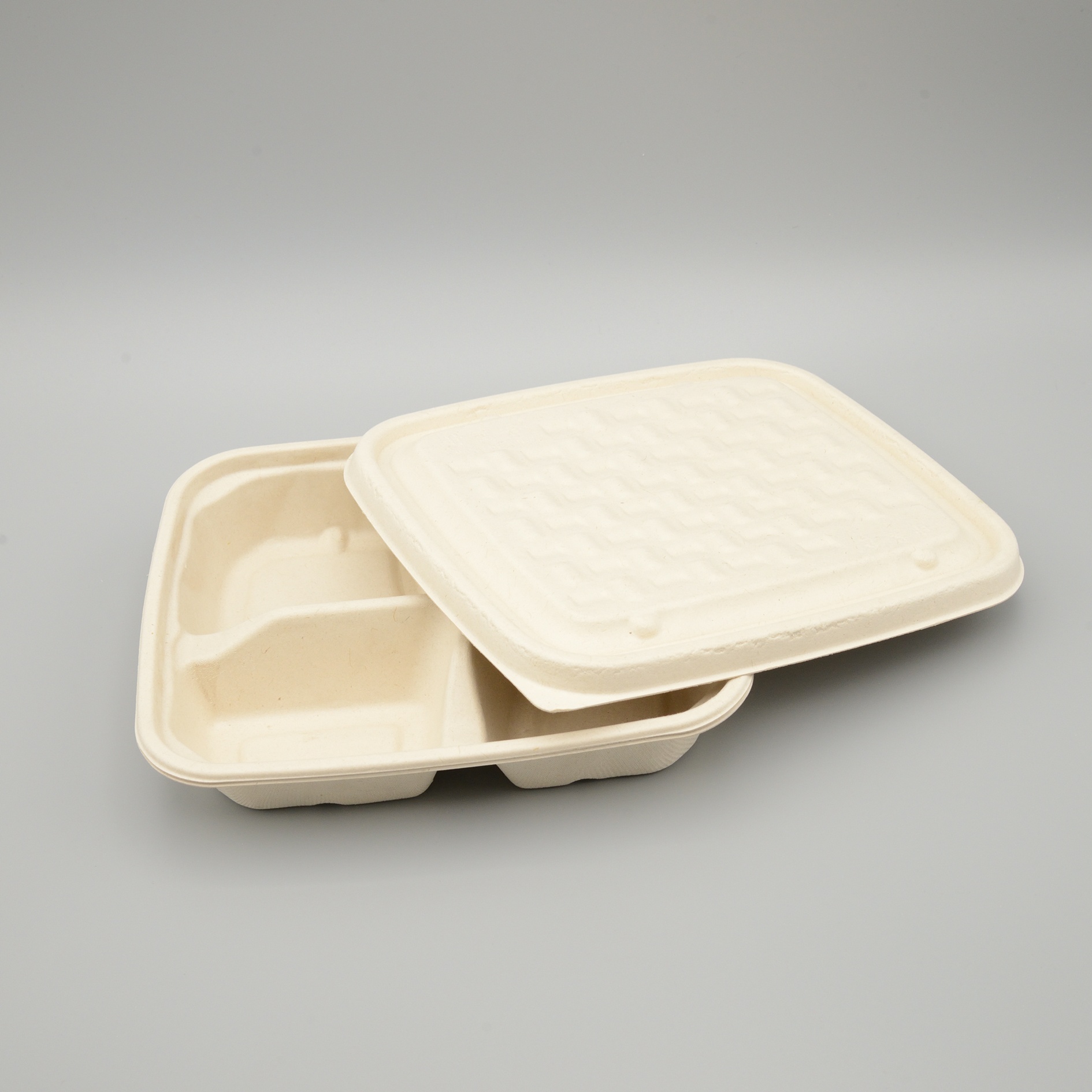 Wholesale Disposable Sugarcane Bagasse 3 Compartments Biodegradable ...