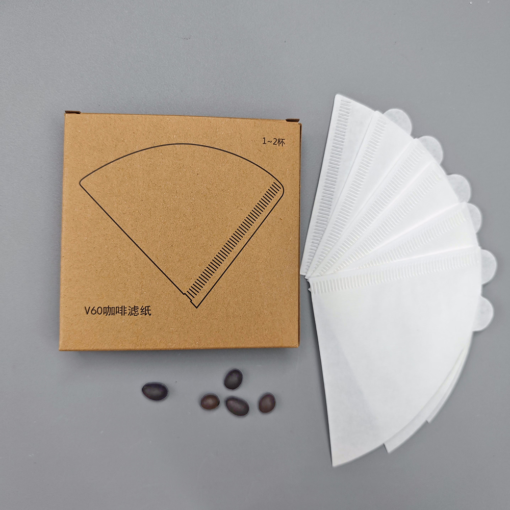 Wholesale V60 hand brewed coffee filter paper biodegradable commercial ...