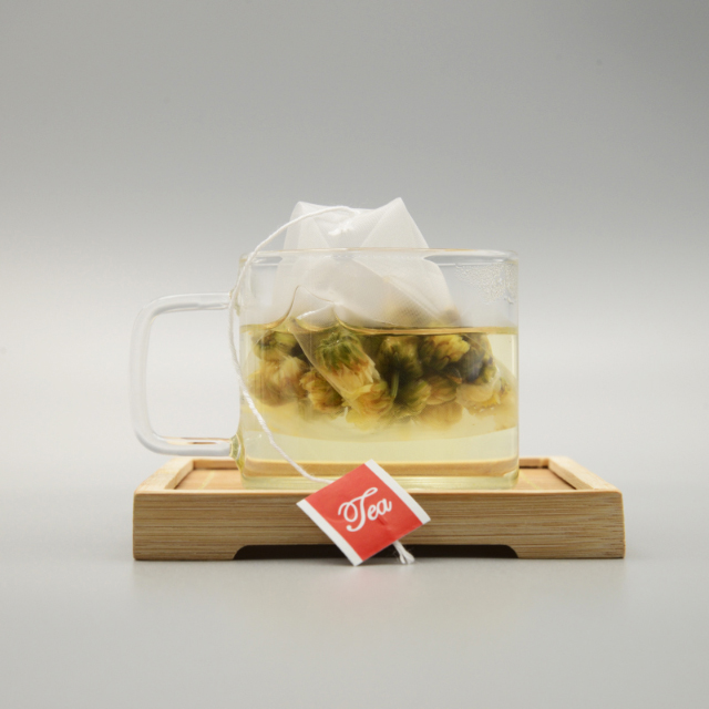 Wholesale Reverse nylon mesh foldable teabag with tag Manufacturer and ...